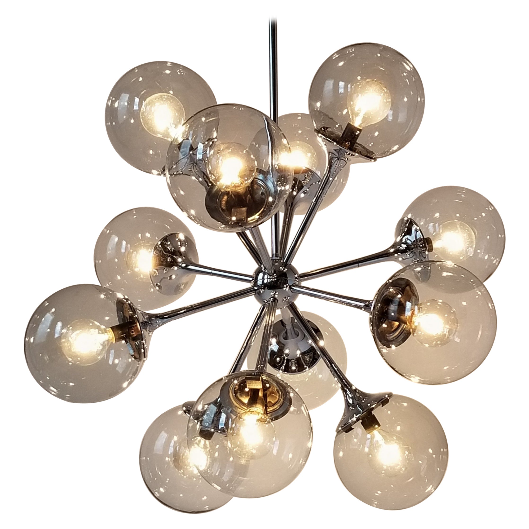 12-Light Sputnik Chandelier at 1stDibs