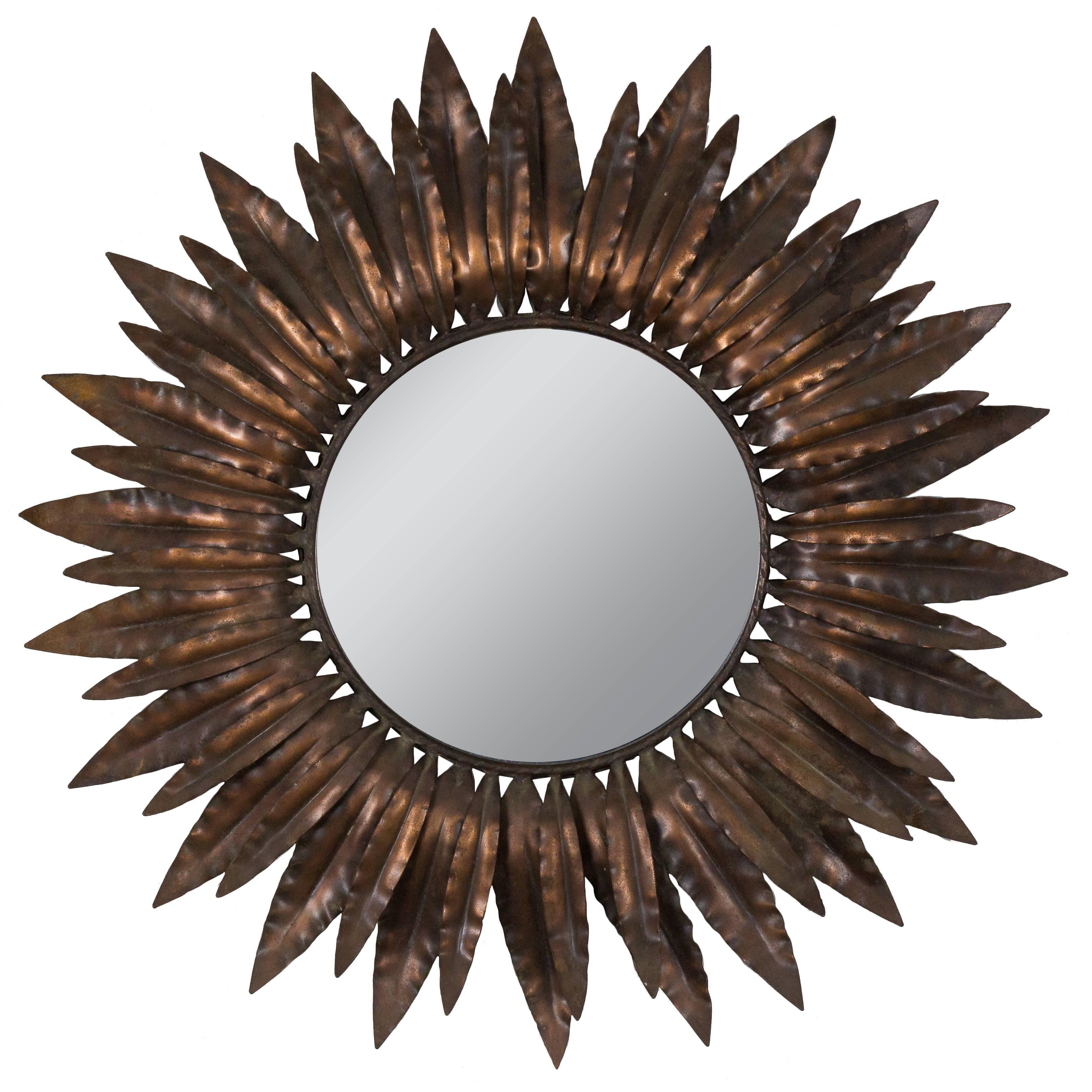Stellar Mirror Glass in Antique Gold Finish For Sale at 1stDibs