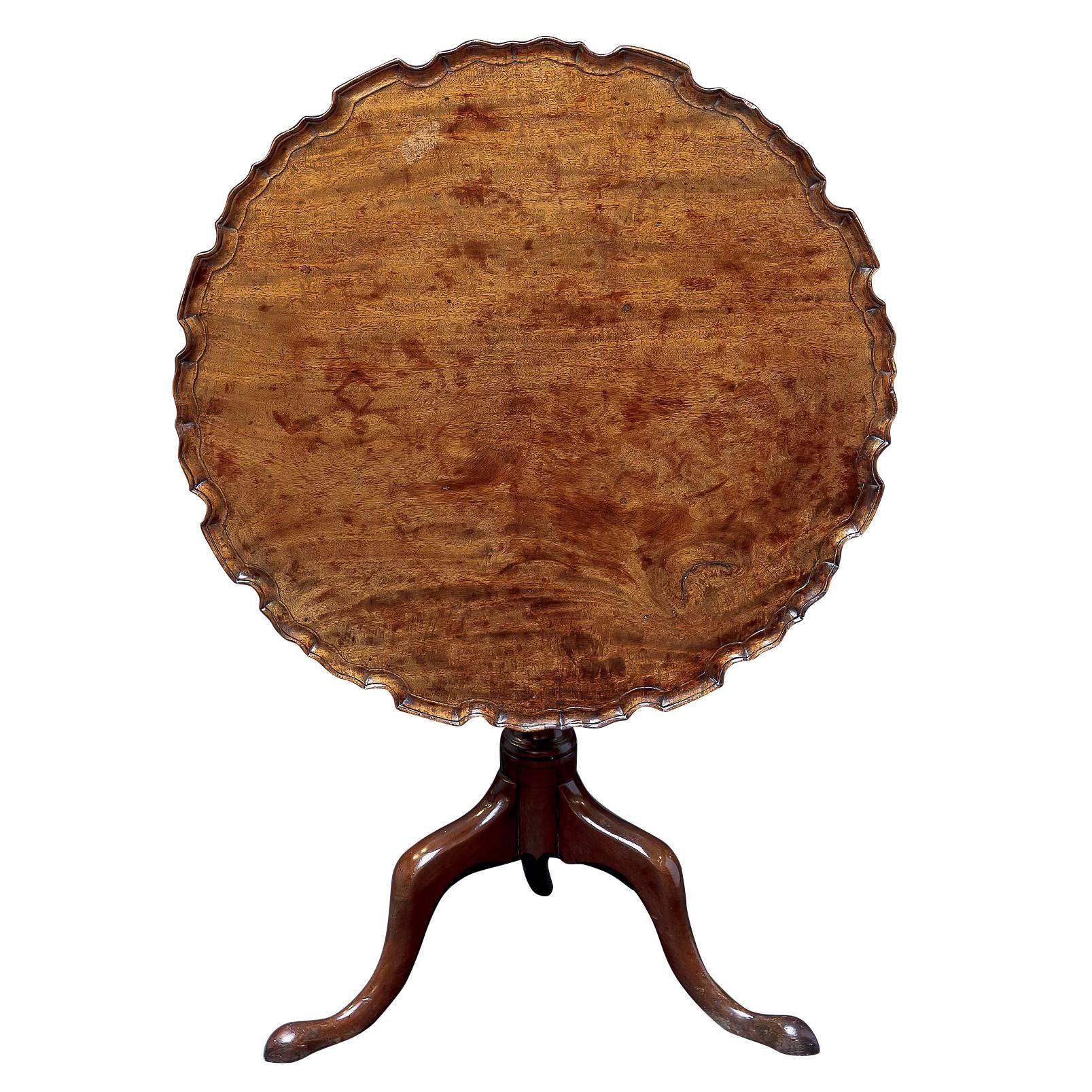 English Pie Crust Tilt-Top Tripod Table at 1stDibs | pie crust tilt top ...
