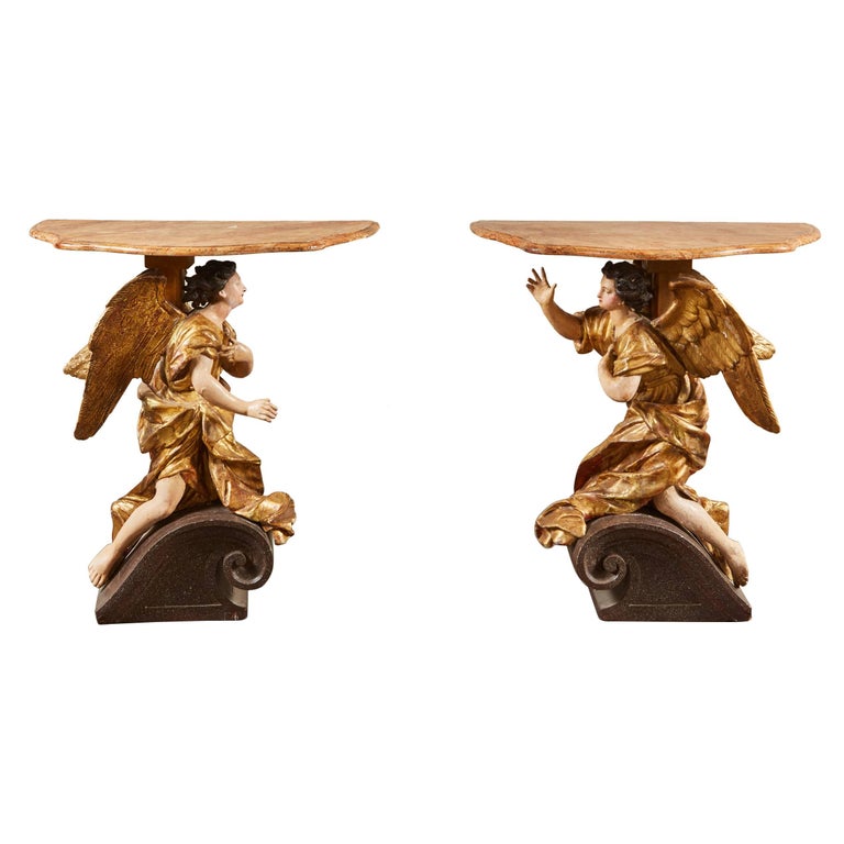 18th Century Italian Baroque Basilica Angel Tables at 1stDibs