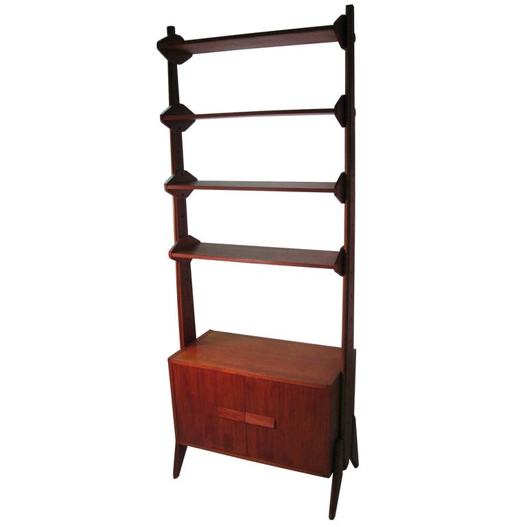 Mid-Century Scandanavian Modern Shelving Unit at 1stDibs
