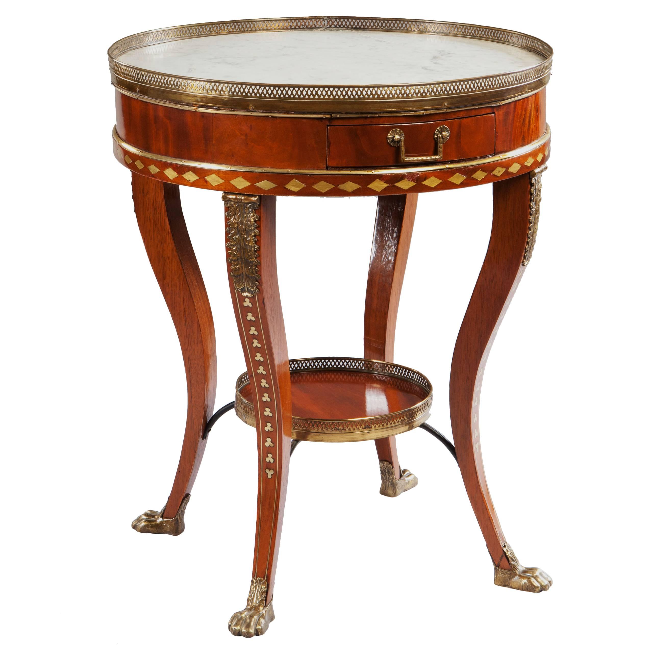 19th Century Gueridon Centre Table with Sèvres Style Porcelain Panels ...