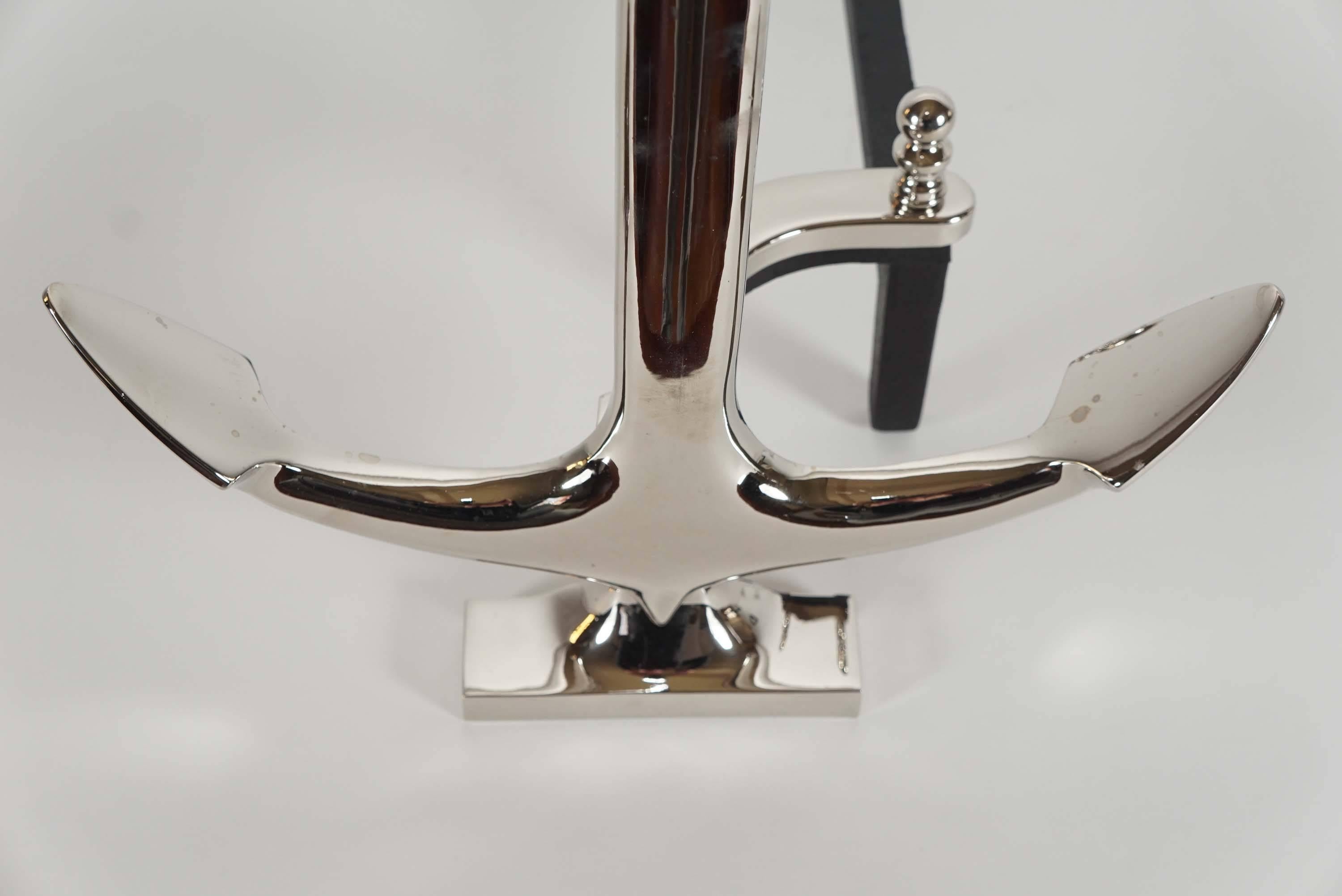 Anchor-Form Andirons, circa 1950 at 1stDibs