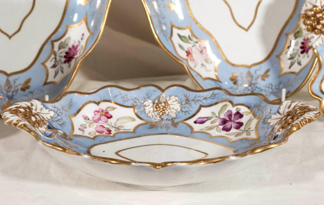 Antique Porcelain Periwinkle Blue Dishes at 1stDibs