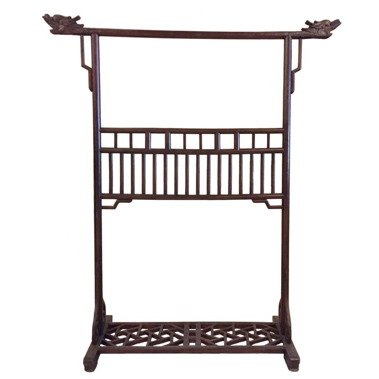 Oversize Chinese Antique Dragon Garment Rack For Sale at 1stDibs