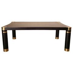 Karl Springer Snakeskin Coffee Table For Sale at 1stDibs