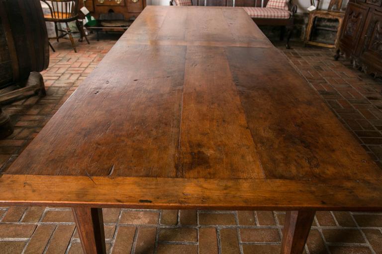 French Chestnut Farm Table For Sale at 1stDibs