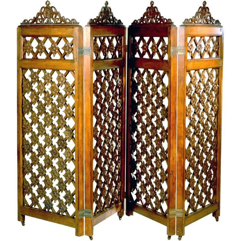 Carved Oak Screen at 1stDibs