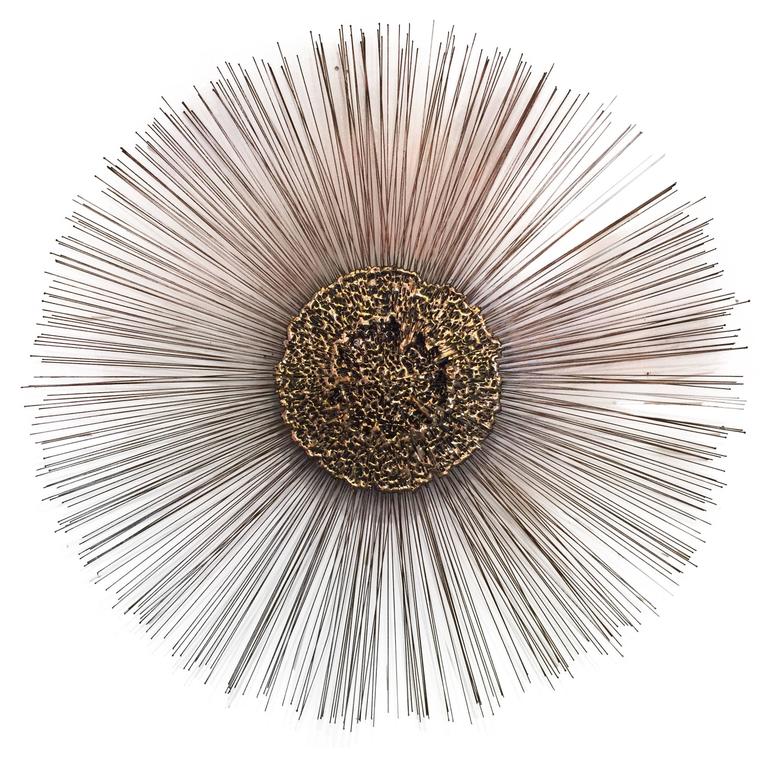 Bronze Sunburst Wall Sculpture at 1stDibs