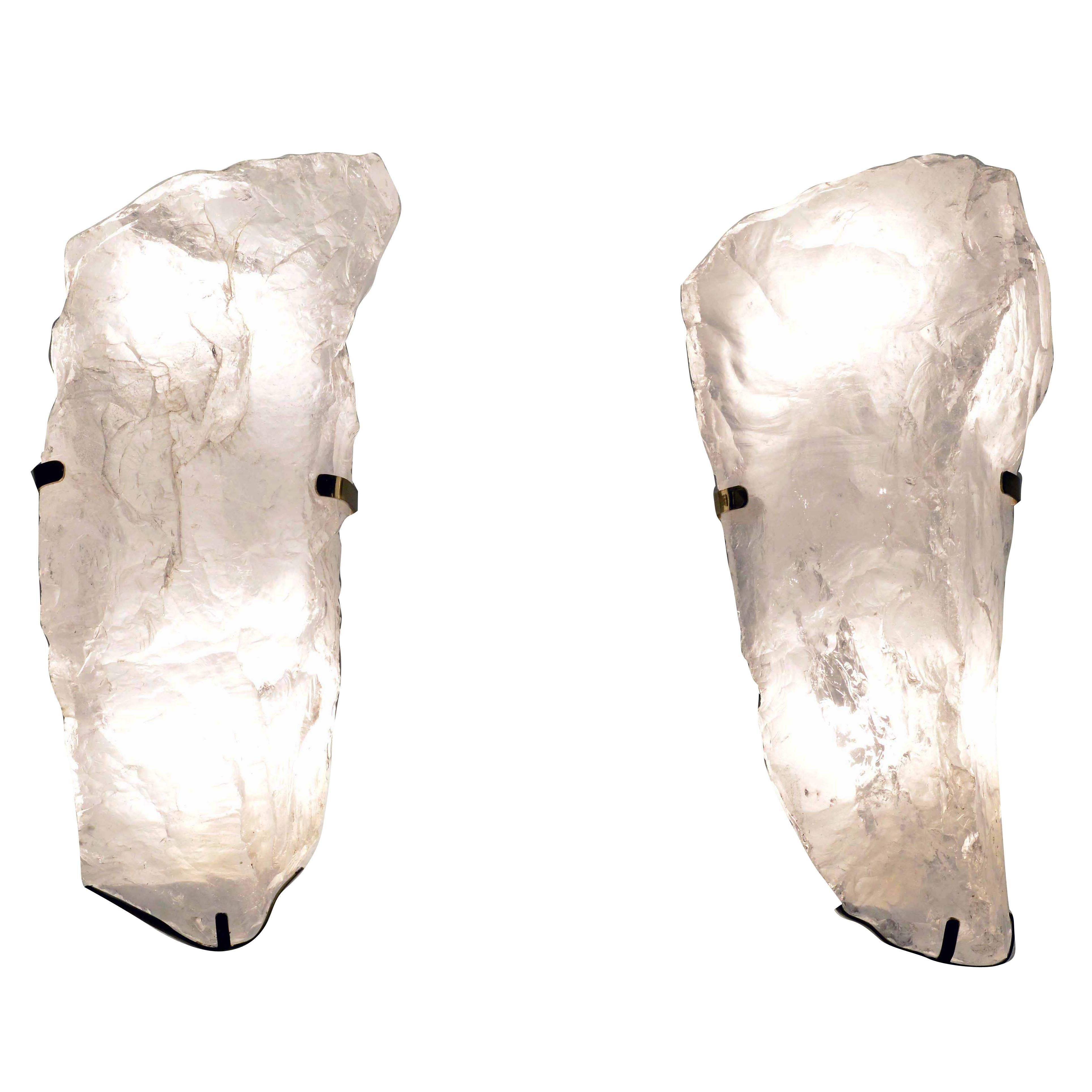Pair of Natural Form Rock Crystal Wall Sconces at 1stDibs | rock ...