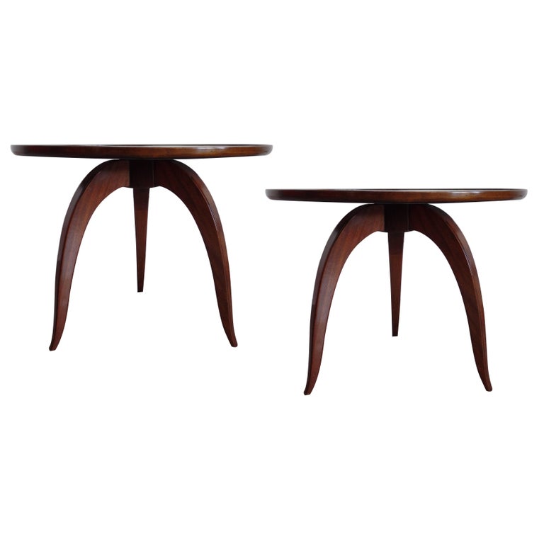 Two French Side Tables/Cocktail Tables in the Style of Jules Leleu For ...