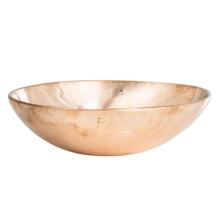 Large "Egg" Tall Bowl in Polished Bronze, Designed and Made by Alma ...