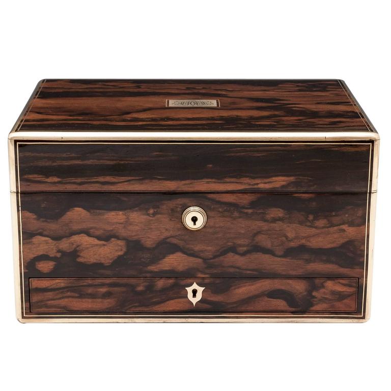 Antique Victorian Calamander Jewellery Box at 1stDibs