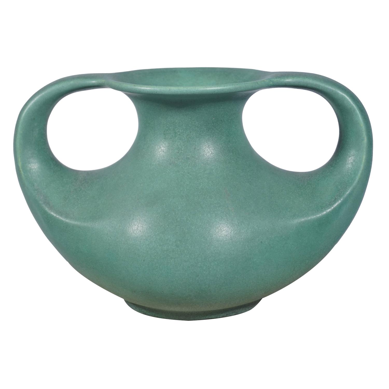 Double Handled Teco Vase at 1stdibs