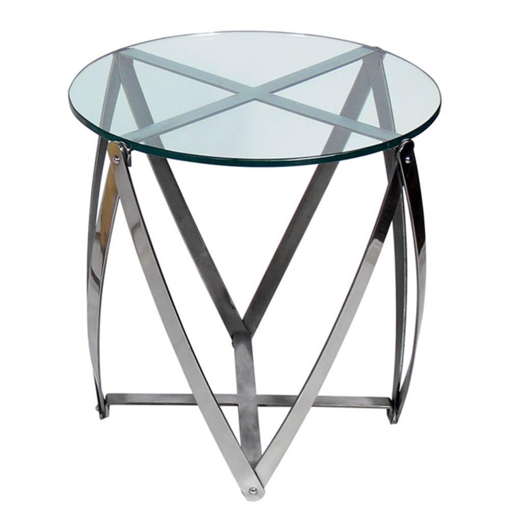 Chrome Spiral Coil Table by Pace For Sale at 1stDibs