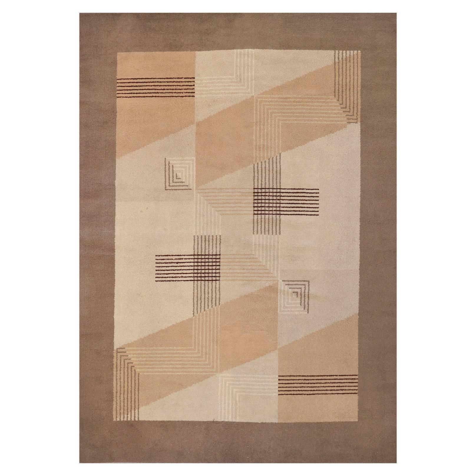 Vintage Brown Wool&Silk European “FENDI” Rug, Mid 20 Century at 1stDibs ...