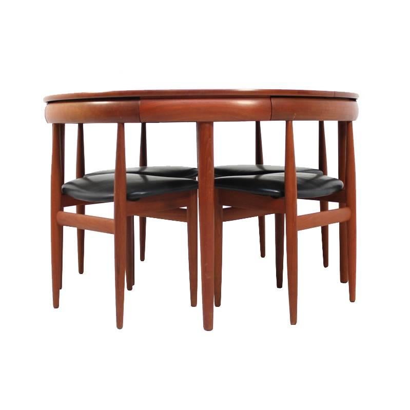 1960s Dining Set Table and Four Chairs by Hans Olsen for Frem Rojle ...