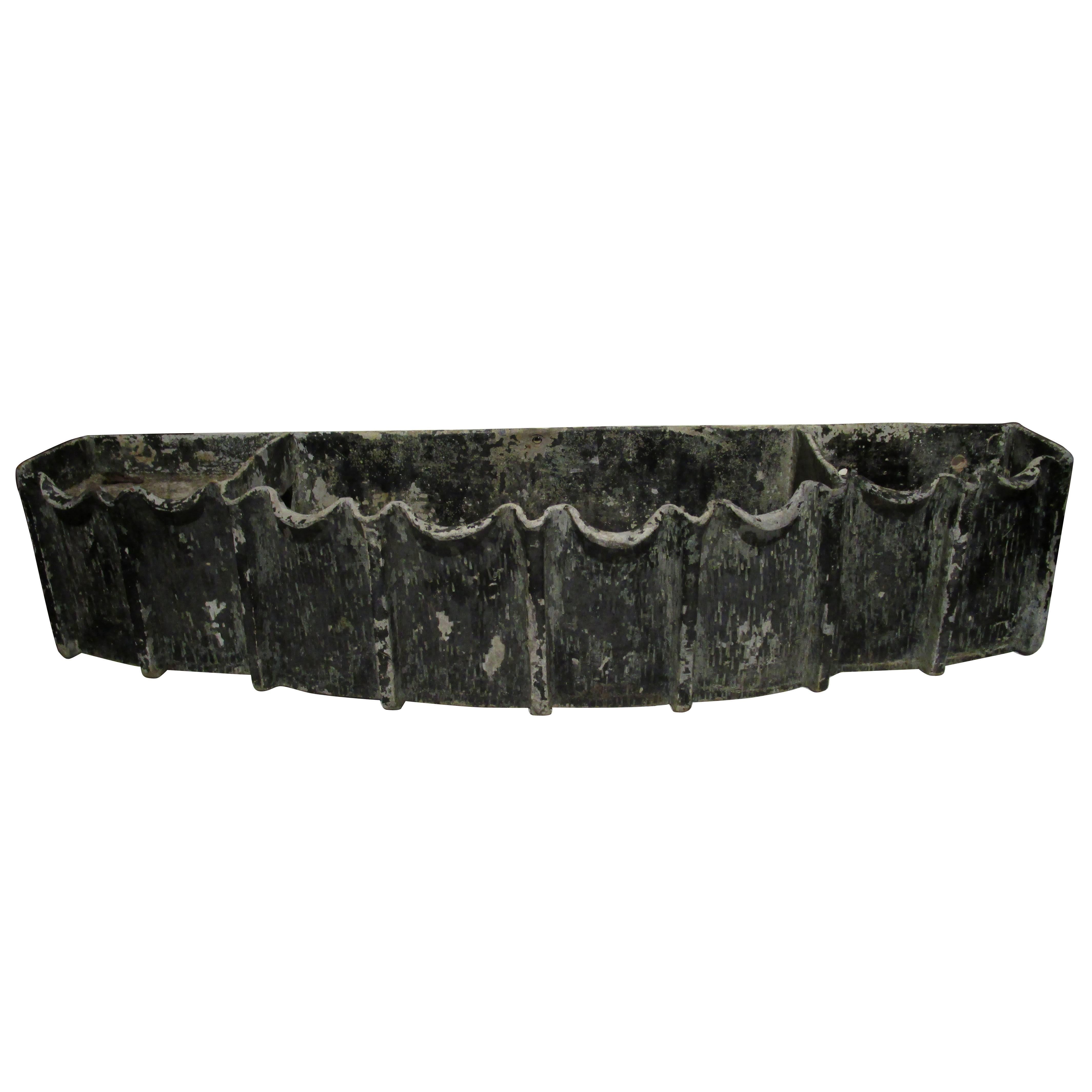 French Lead Garden Basin in Scallop Form at 1stDibs