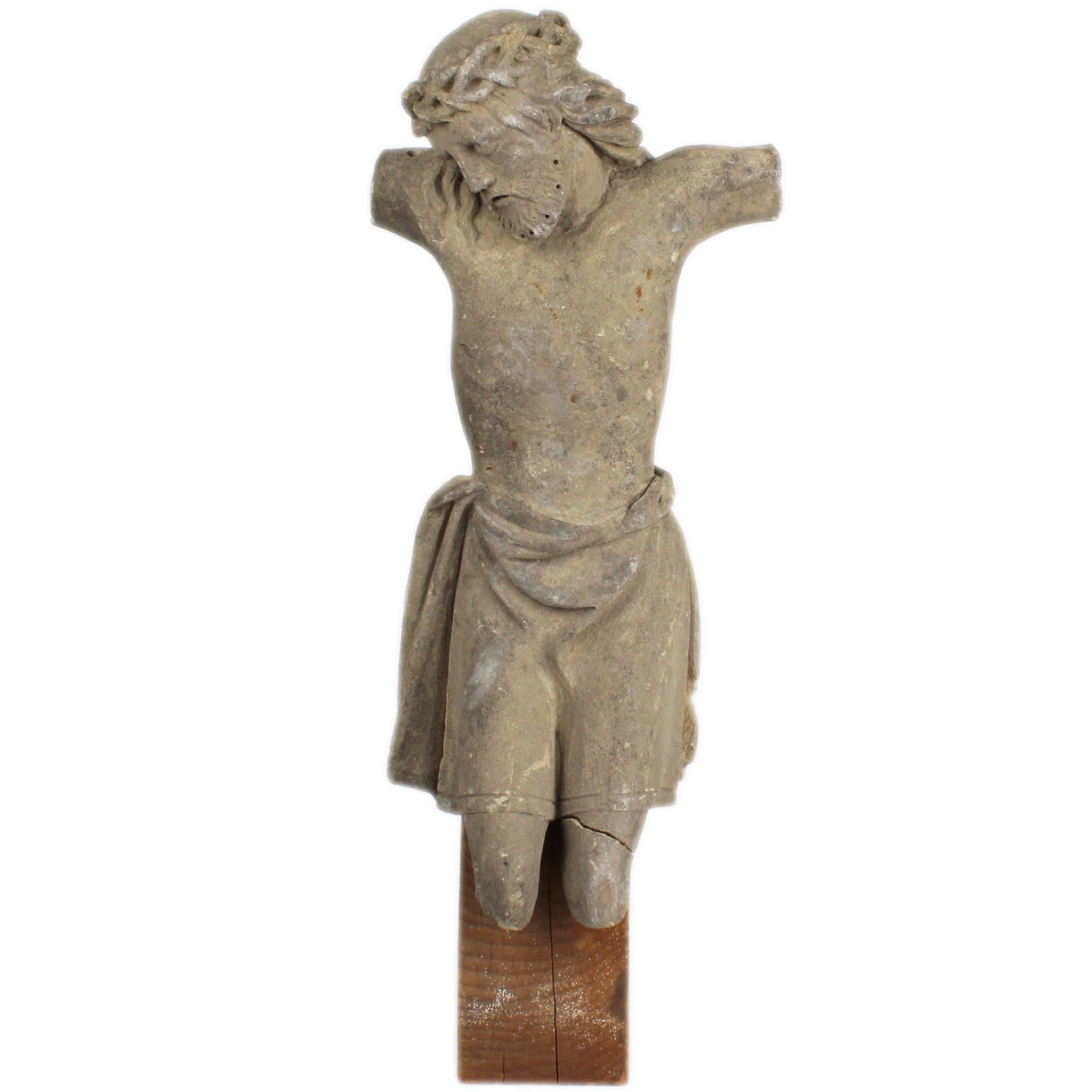 Antique Medieval Style Limestone Carving or Sculpture of Christ for a ...