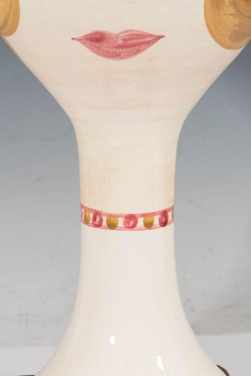 Pair of Stangl Ceramic Hat and Wig Stands at 1stDibs | stangl wig stand