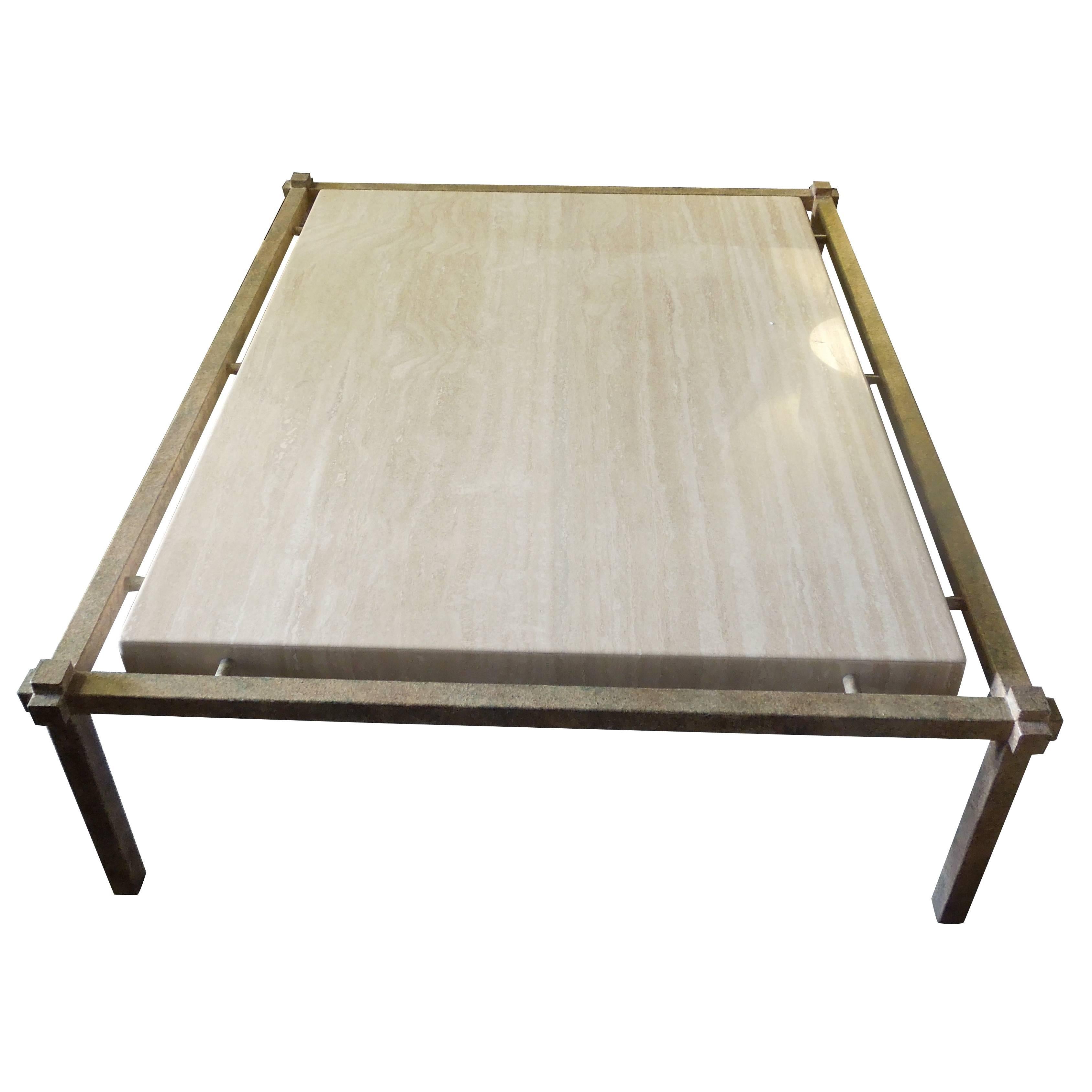 Metal 80s Coffee Table - For Sale on 1stDibs