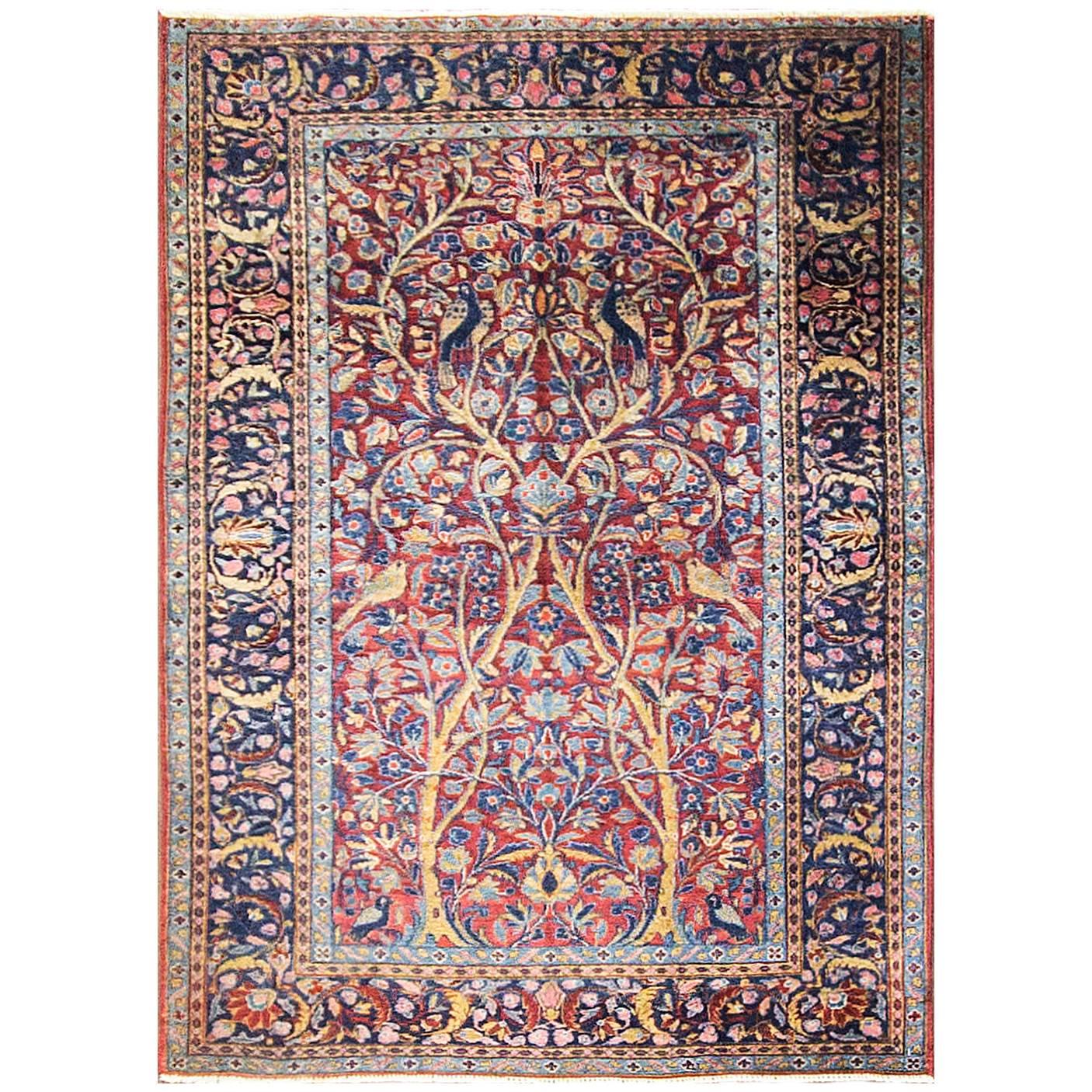 Antique Three of Life Manchester Kashan Rug at 1stDibs