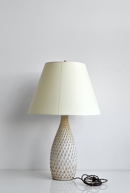 Textured Pottery Table Lamp at 1stDibs