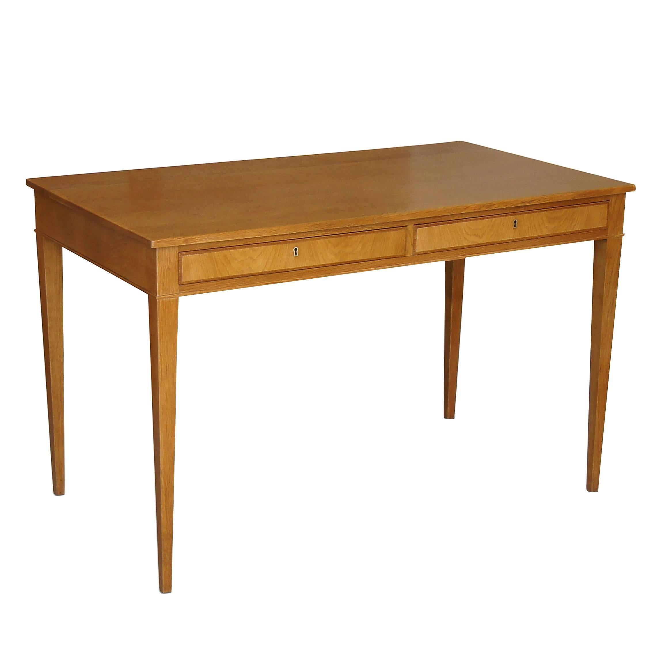 Neoclassical Desk in Oak by Frits Henningsen For Sale at 1stDibs