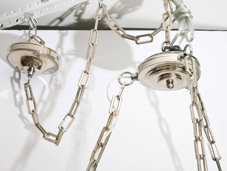 Large-Scale, Bespoke, Hollywood-Regency, Silver and Chrome Clam Shell ...