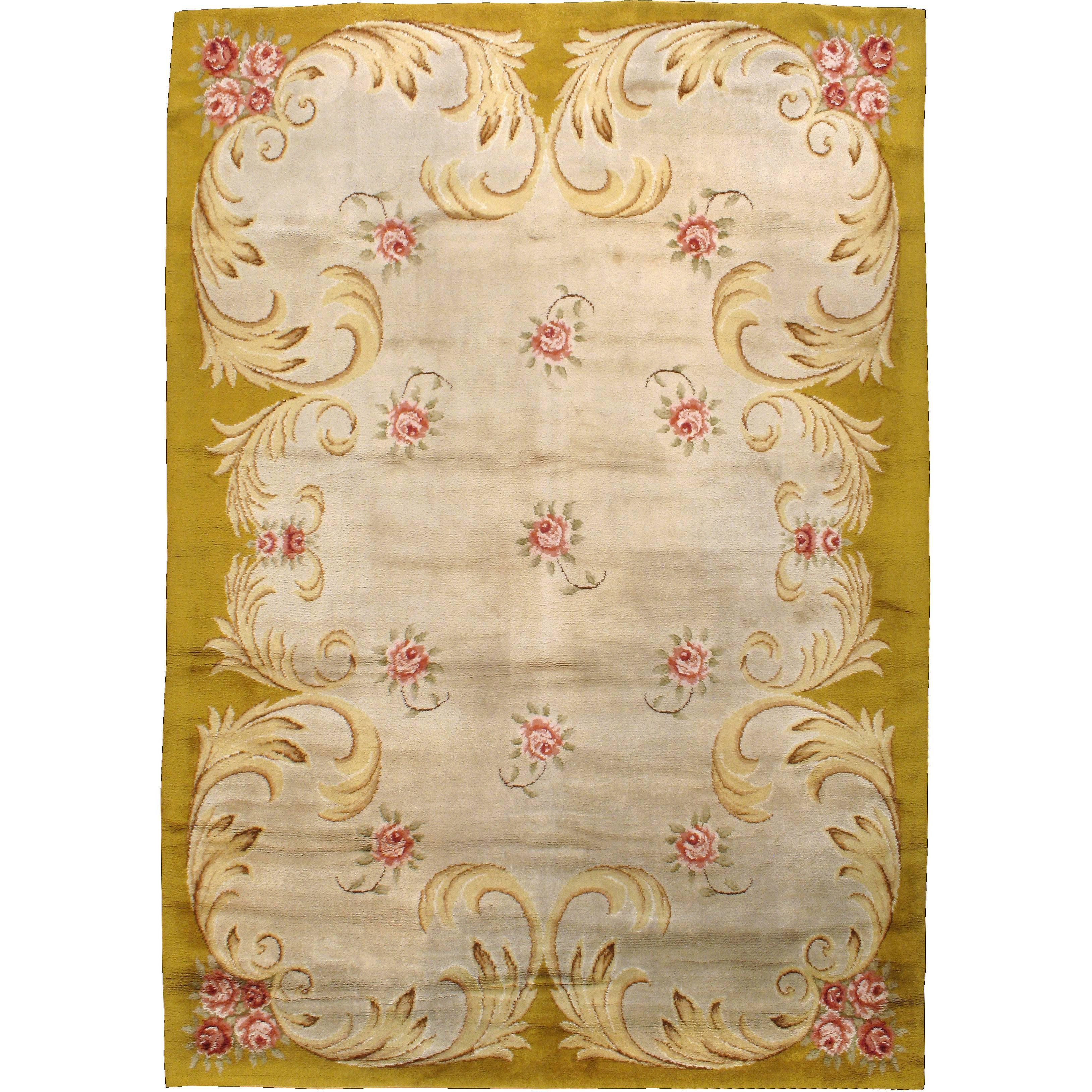 Vintage Spanish Savonnerie Rug For Sale at 1stDibs