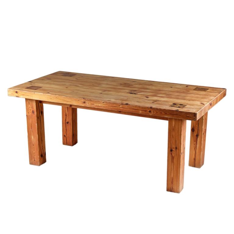 Swedish Table Made of Wood from an Old Barn For Sale at 1stDibs