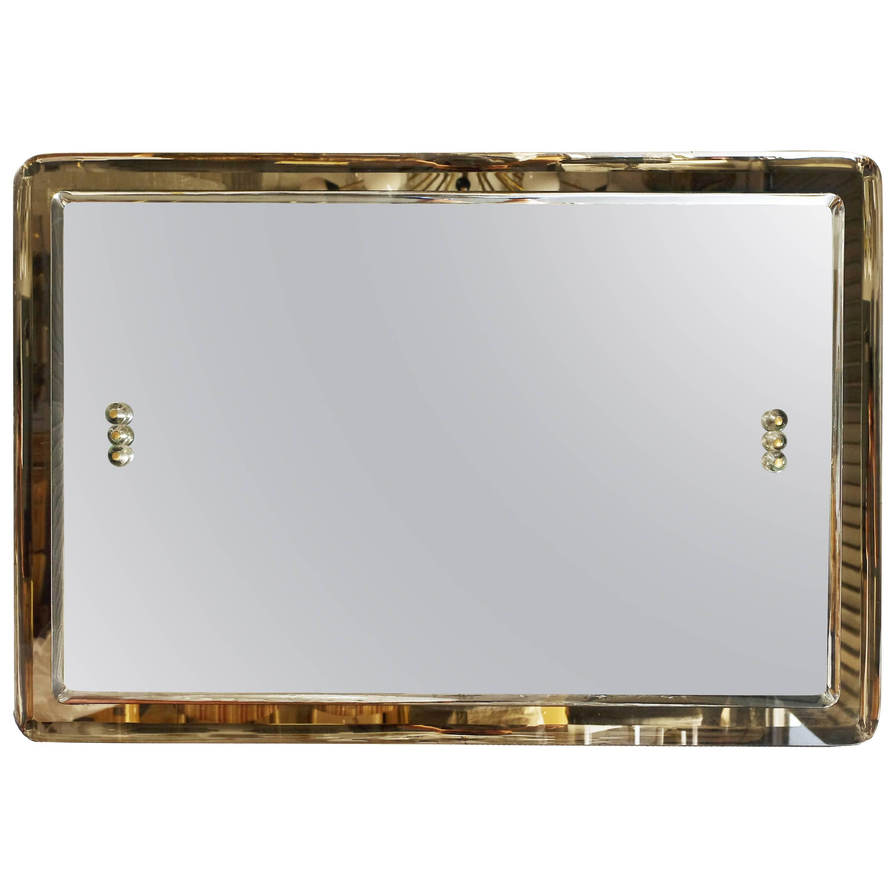 Rectangular Gold Gilded Mirror at 1stdibs