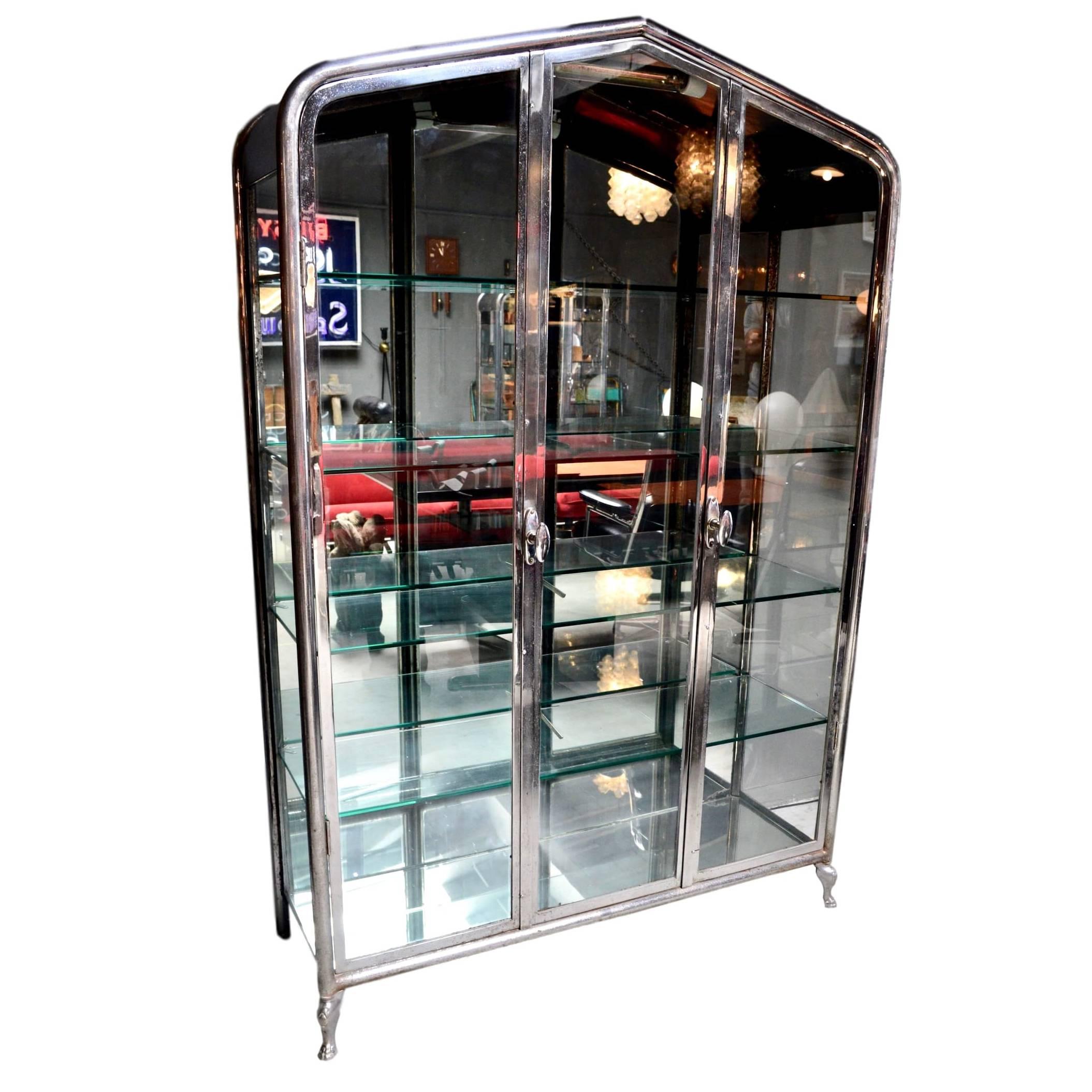 Massive Iron and Glass Vitrine at 1stDibs