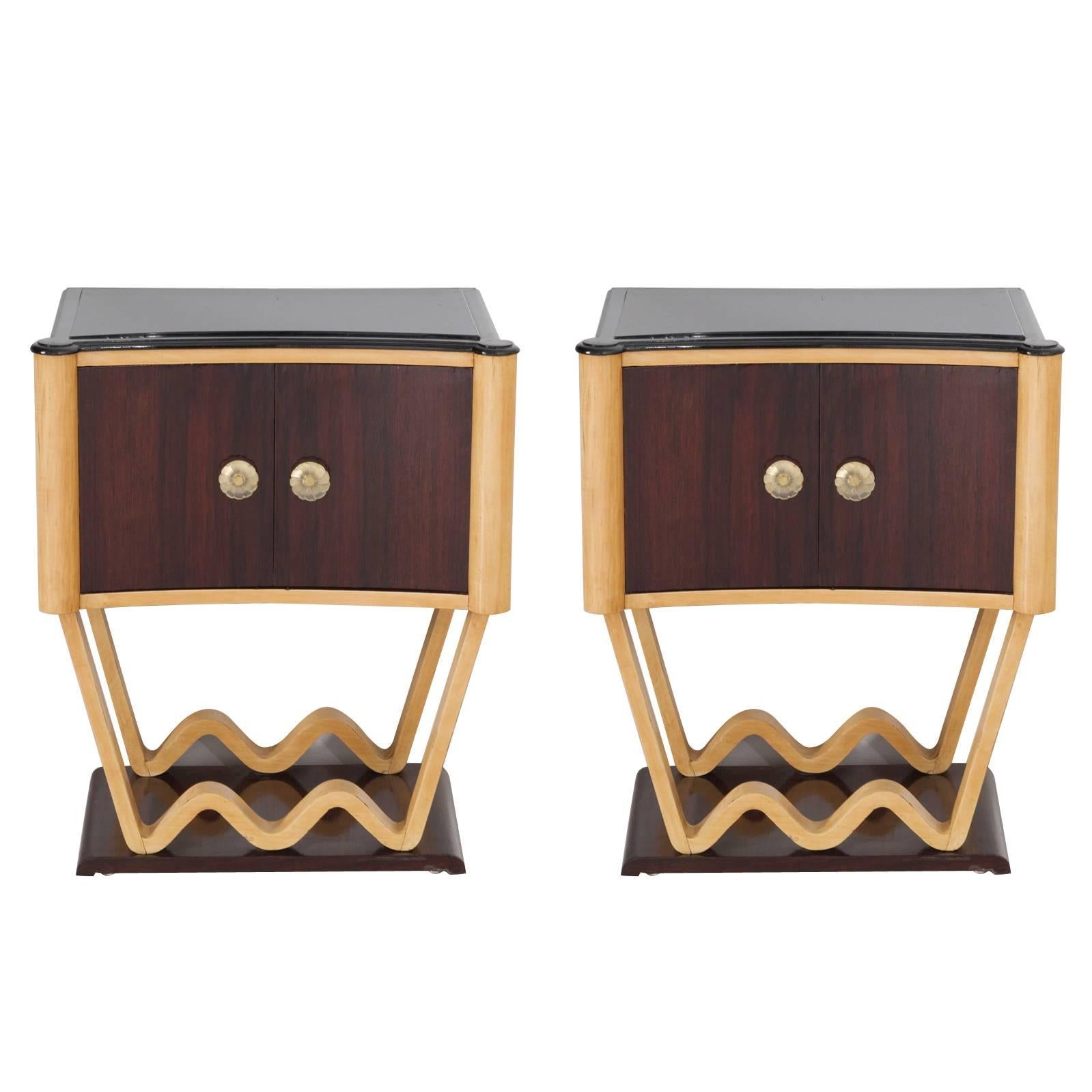Pair of Two Italian Nightstands For Sale at 1stDibs
