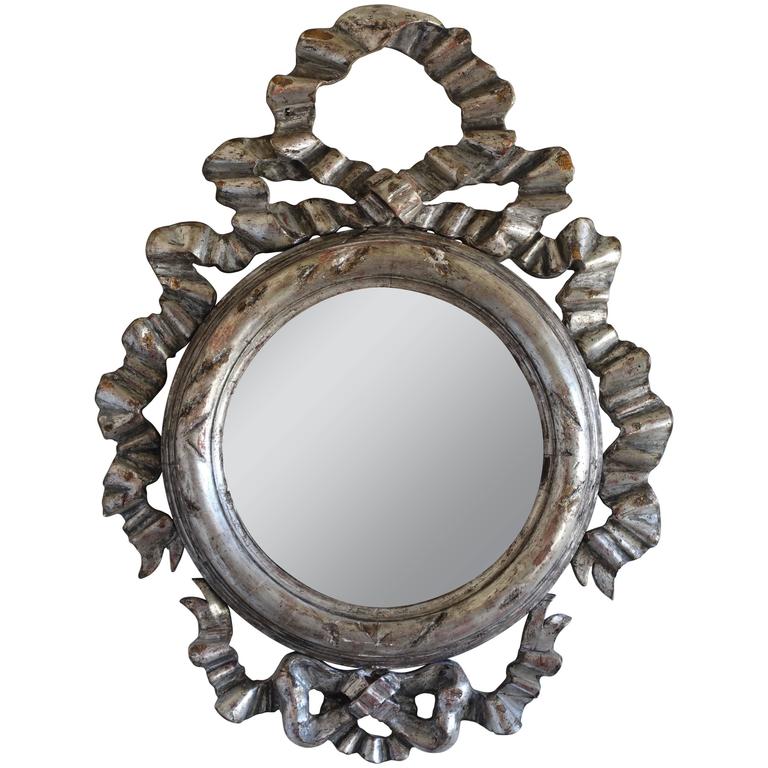 Spanish Carved Silver Gilt Mirror, circa 1930s at 1stDibs