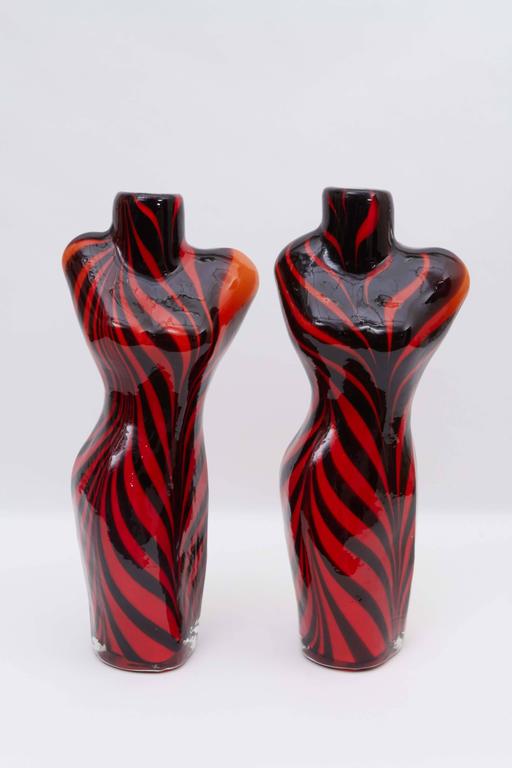 Pair of Murano Glass Torso Vases at 1stDibs