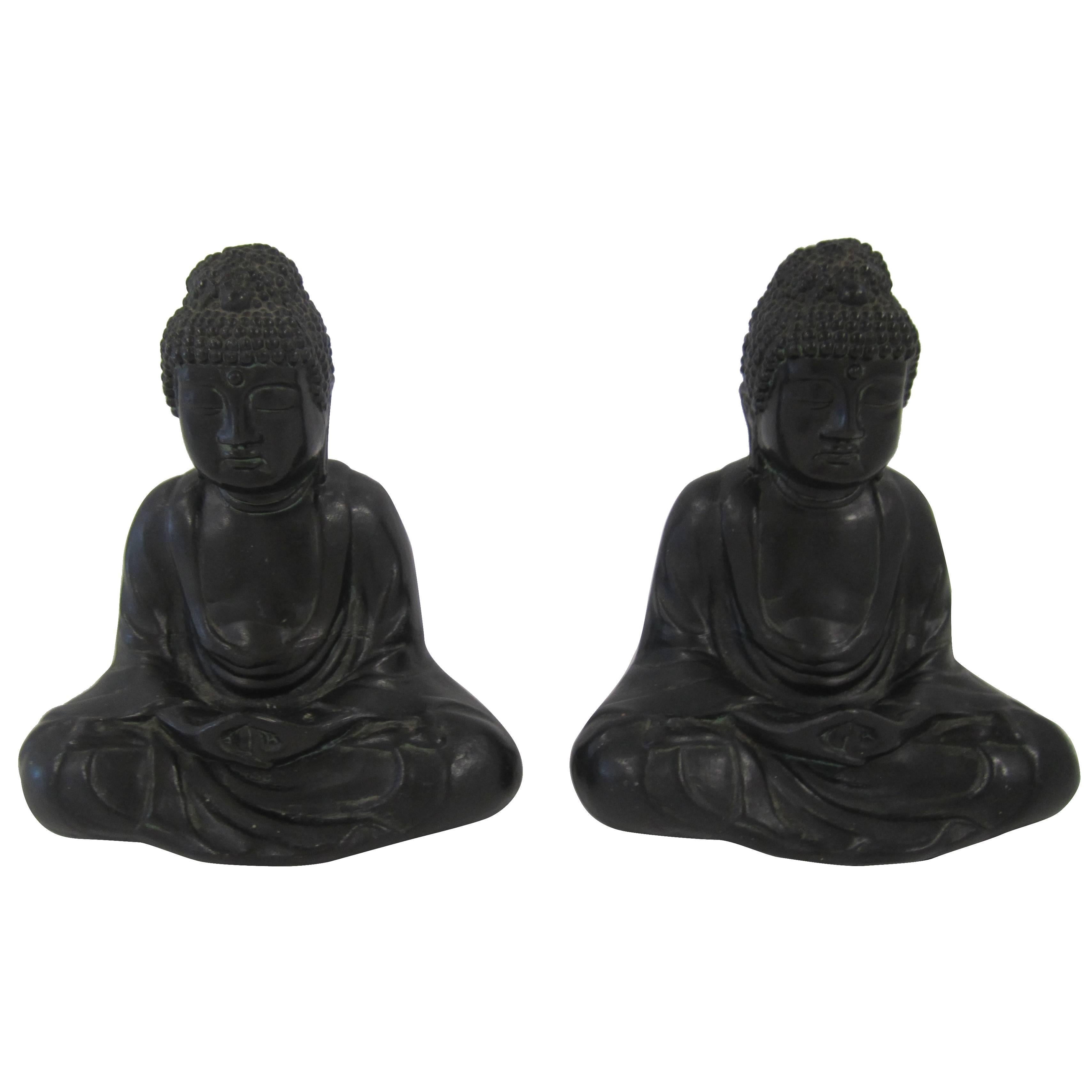 Special Pair of Buddha Bookends, 1920s at 1stDibs