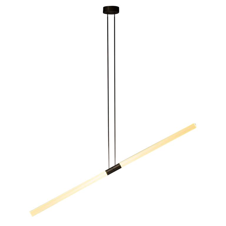 Roy Wormsbecher Brass Acrylic Adjustable Rod Pendant Lamp at 1stDibs ...