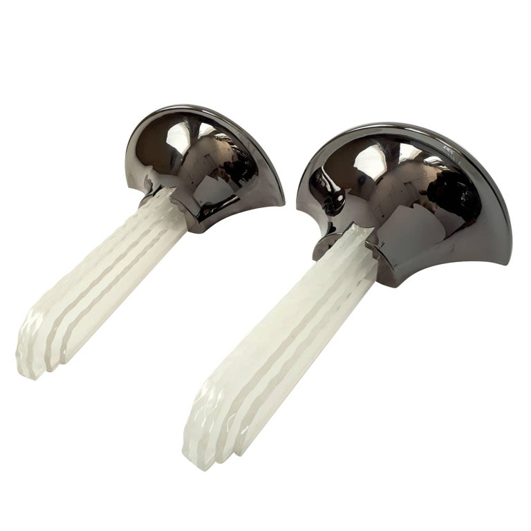 Paire de grands sacs Purcell Karl Springer Appliques en finition ...