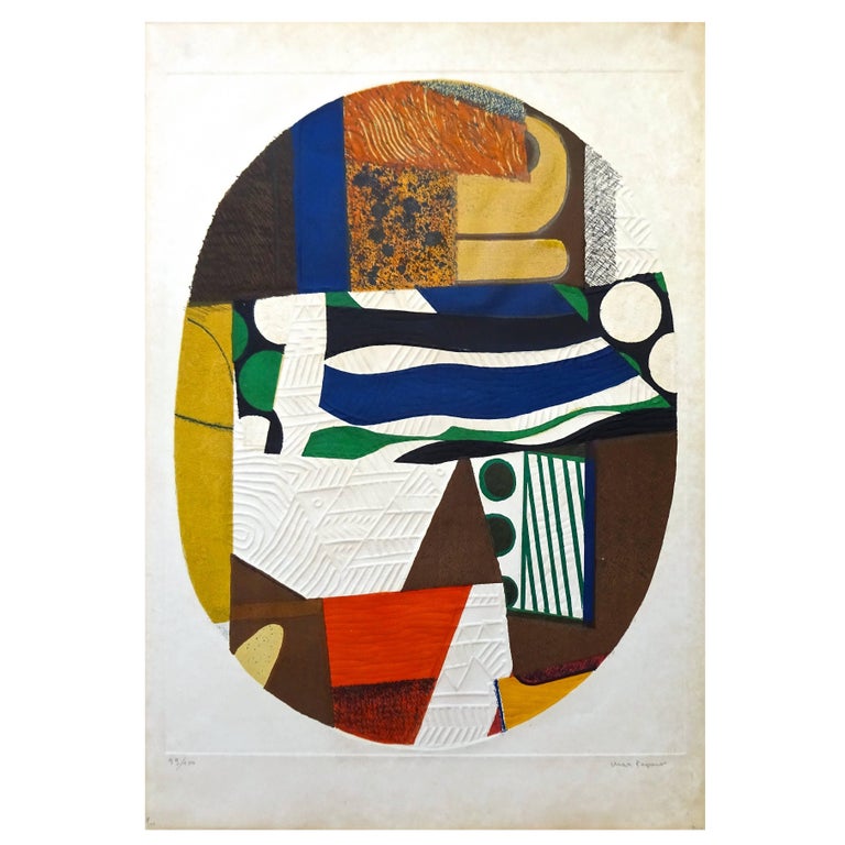 Abstract 1970s French Lithograph, Max Papart at 1stDibs