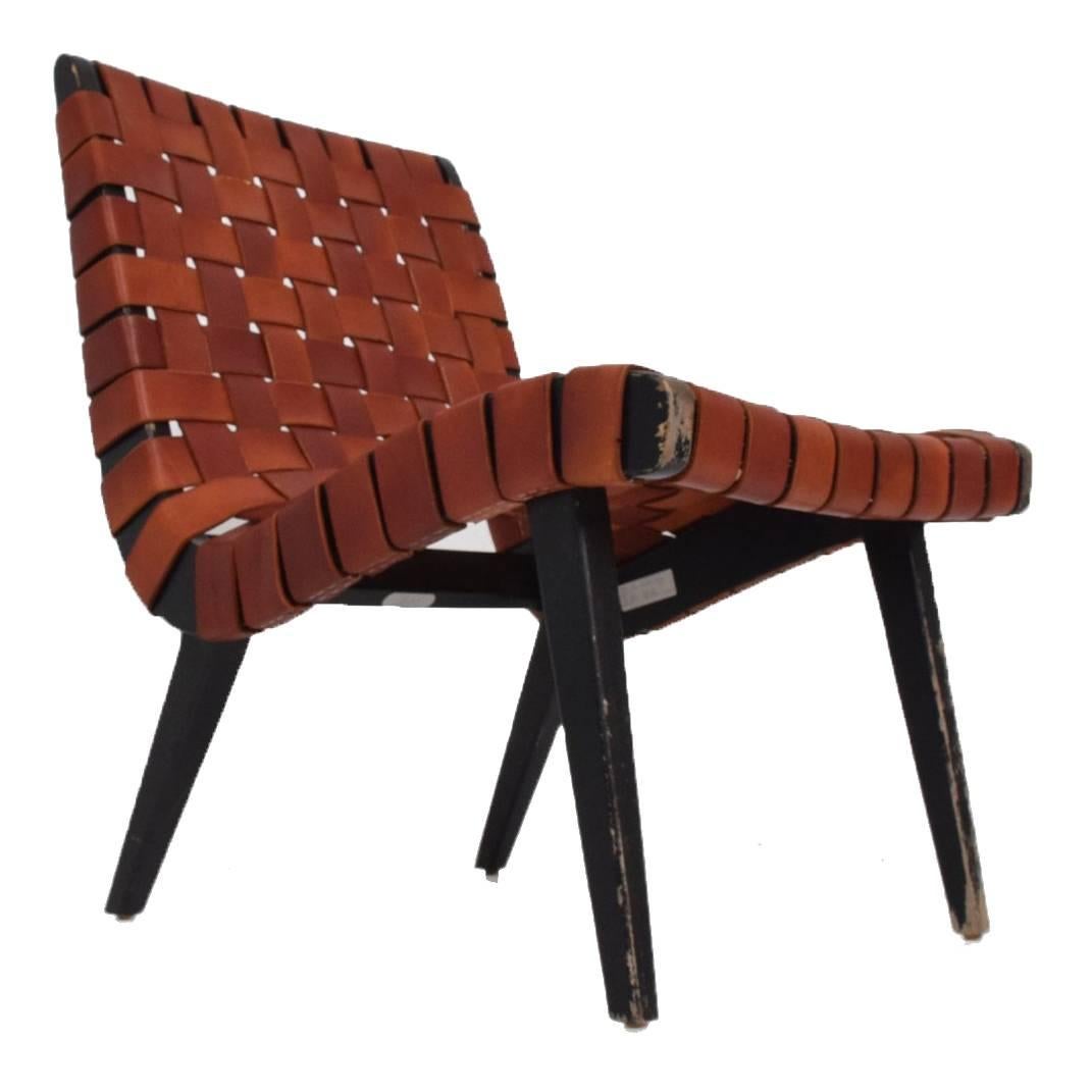 Pair of Mid-Century Modern Jens Risom Webbed 654w Lounge Chairs for ...
