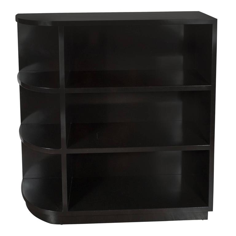 Streamline Machine Age Art Deco Black Lacquer Bookcase, American, circa ...