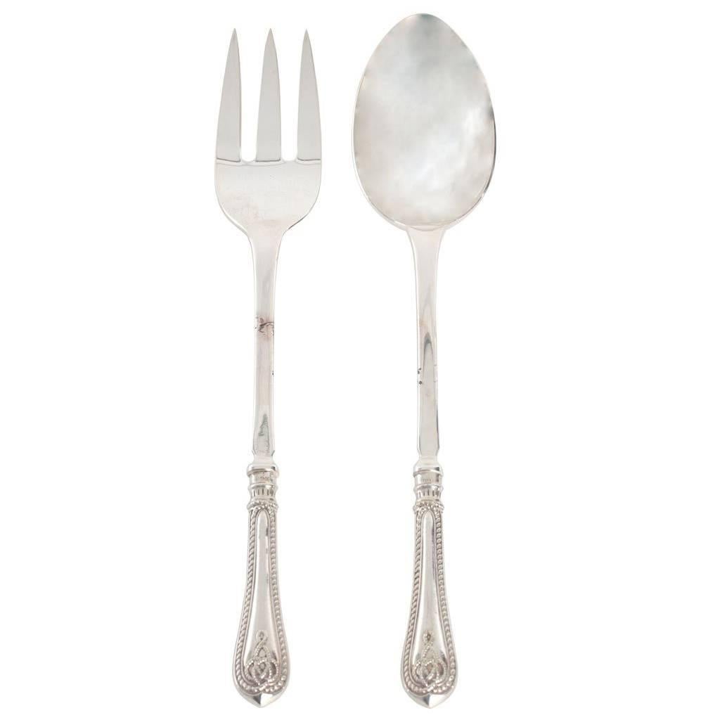 Silver Plate Serving Set For Sale at 1stDibs