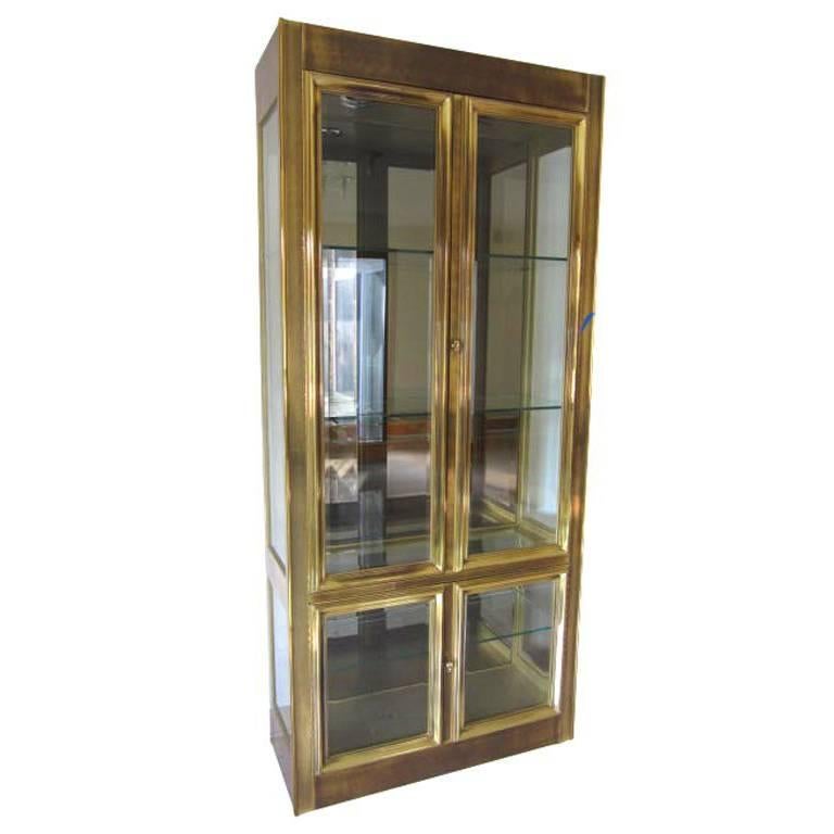 Stunning Mastercraft Brass Vitrine Midcentury Regency Modern at 1stDibs