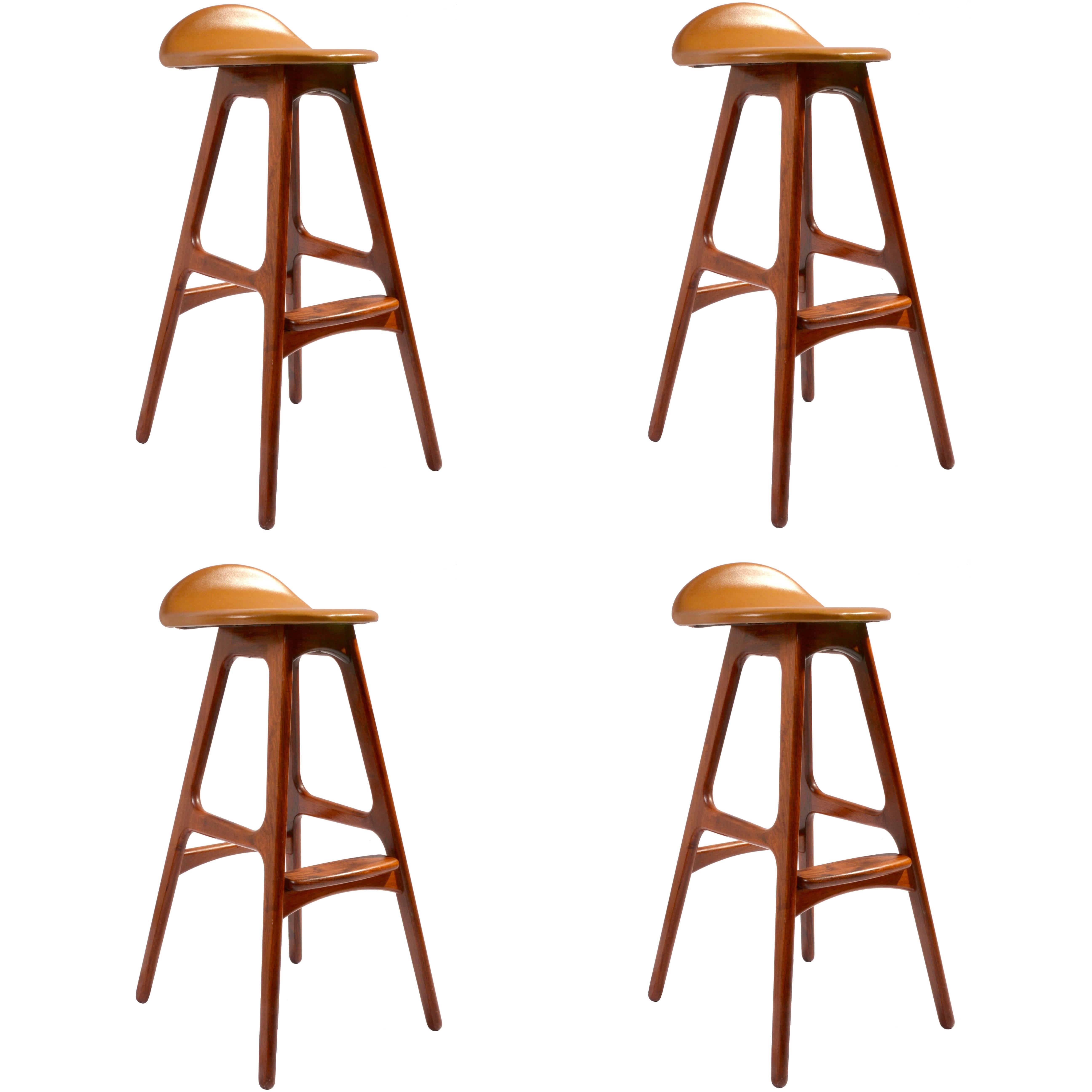 Erik Buck Bar Stools by Oddense Møbler, Denmark, 1965 at 1stDibs