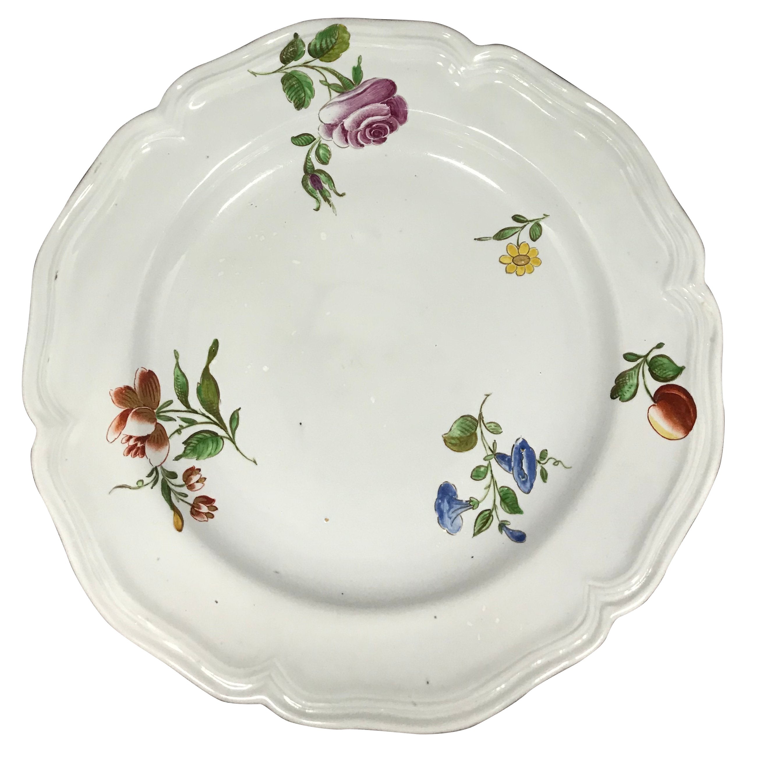 Gilded Floral Plate at 1stDibs