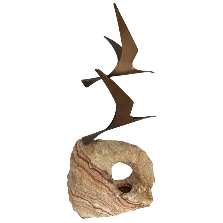 Large Birds in Flight Sculpture by C. Jere at 1stDibs | birds in flight ...