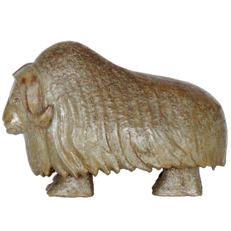 Rare 1950's Big Size Yak Danish Ceramic For Sale at 1stDibs
