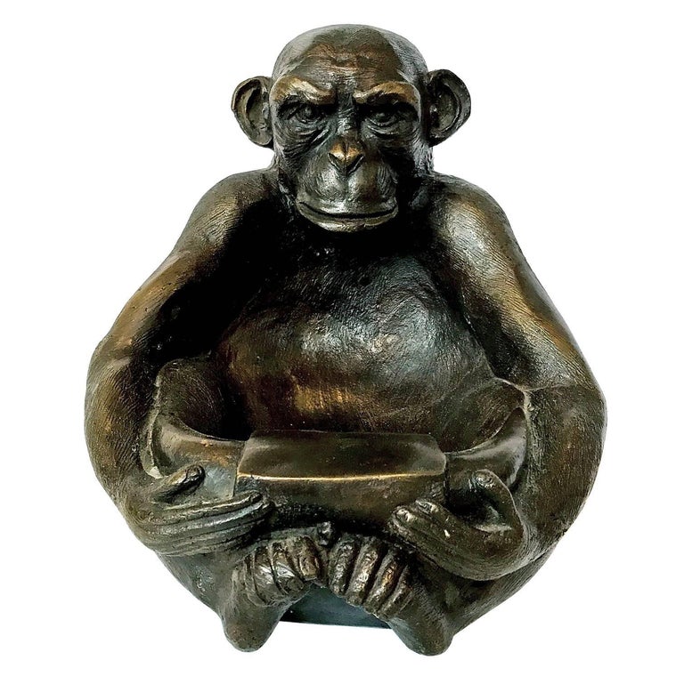 Bronze Monkey Bowl or Catchall at 1stDibs