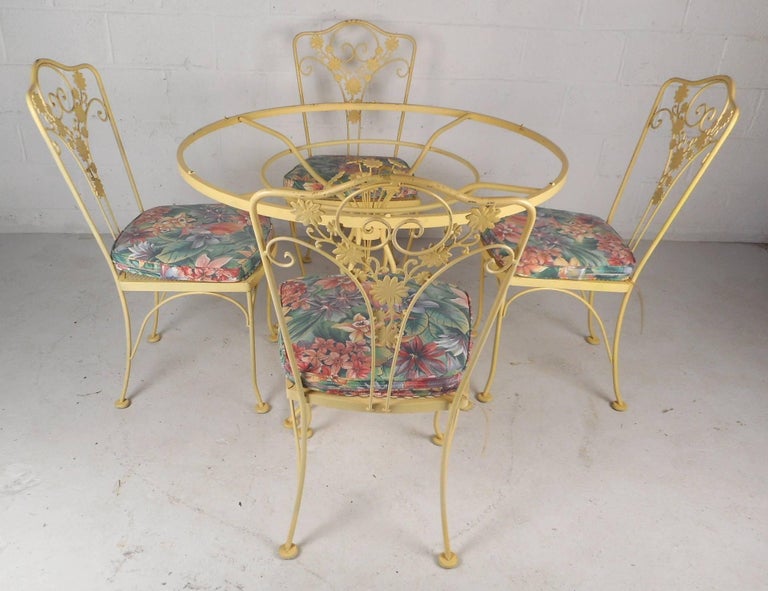 Mid-Century Modern Thirteen Piece Russell Woodard Style Wrought Iron ...